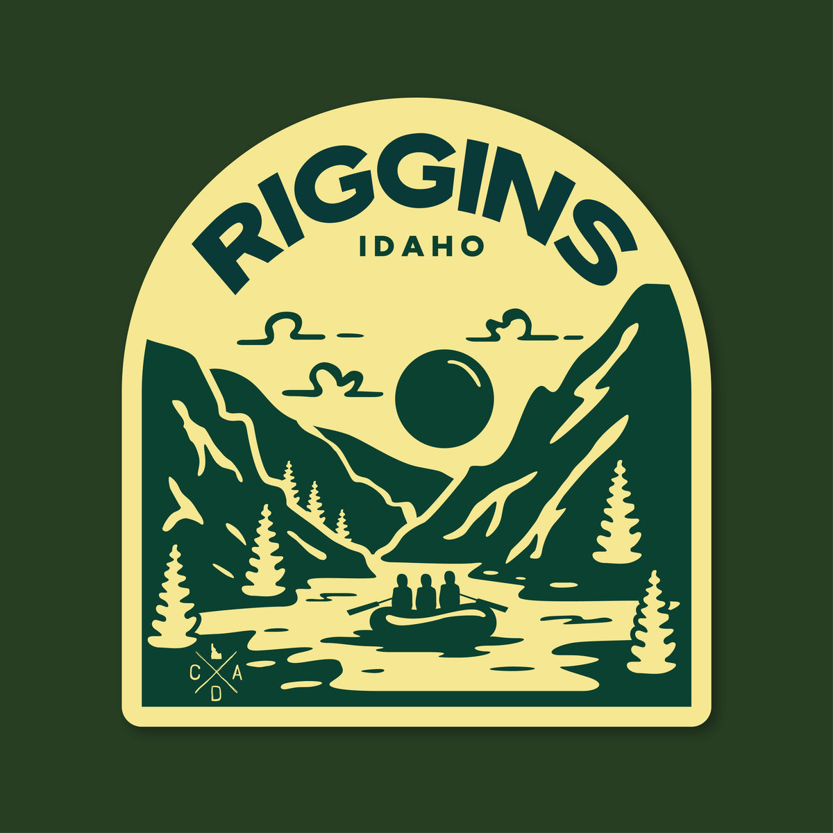Raft Riggins Idaho Sticker – CDA IDAHO Clothing Company