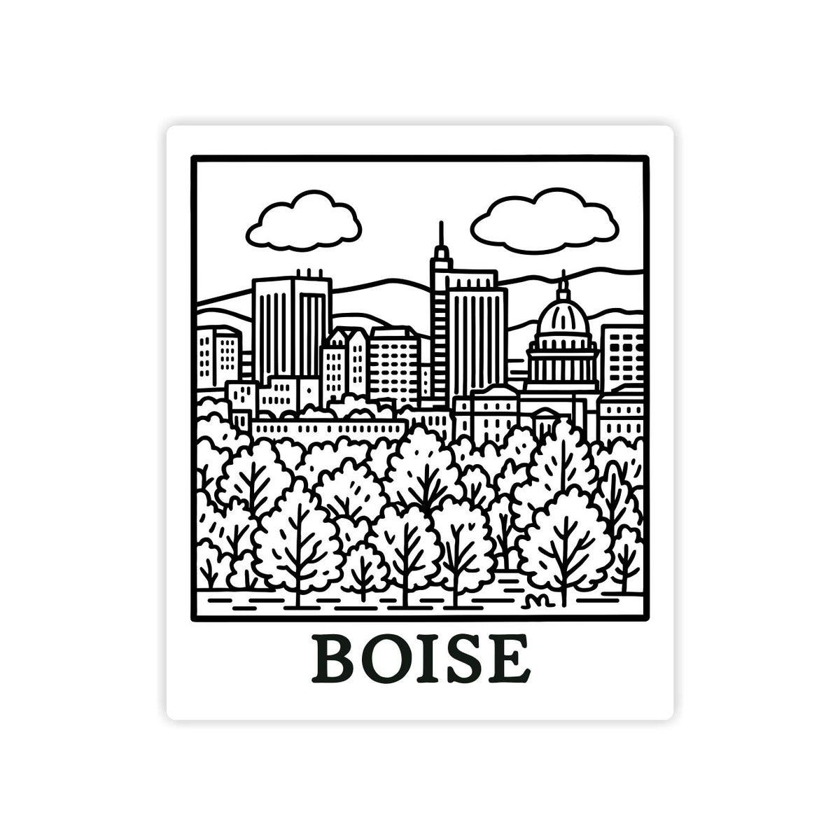 Simple Boise Idaho Sticker – CDA IDAHO Clothing Company