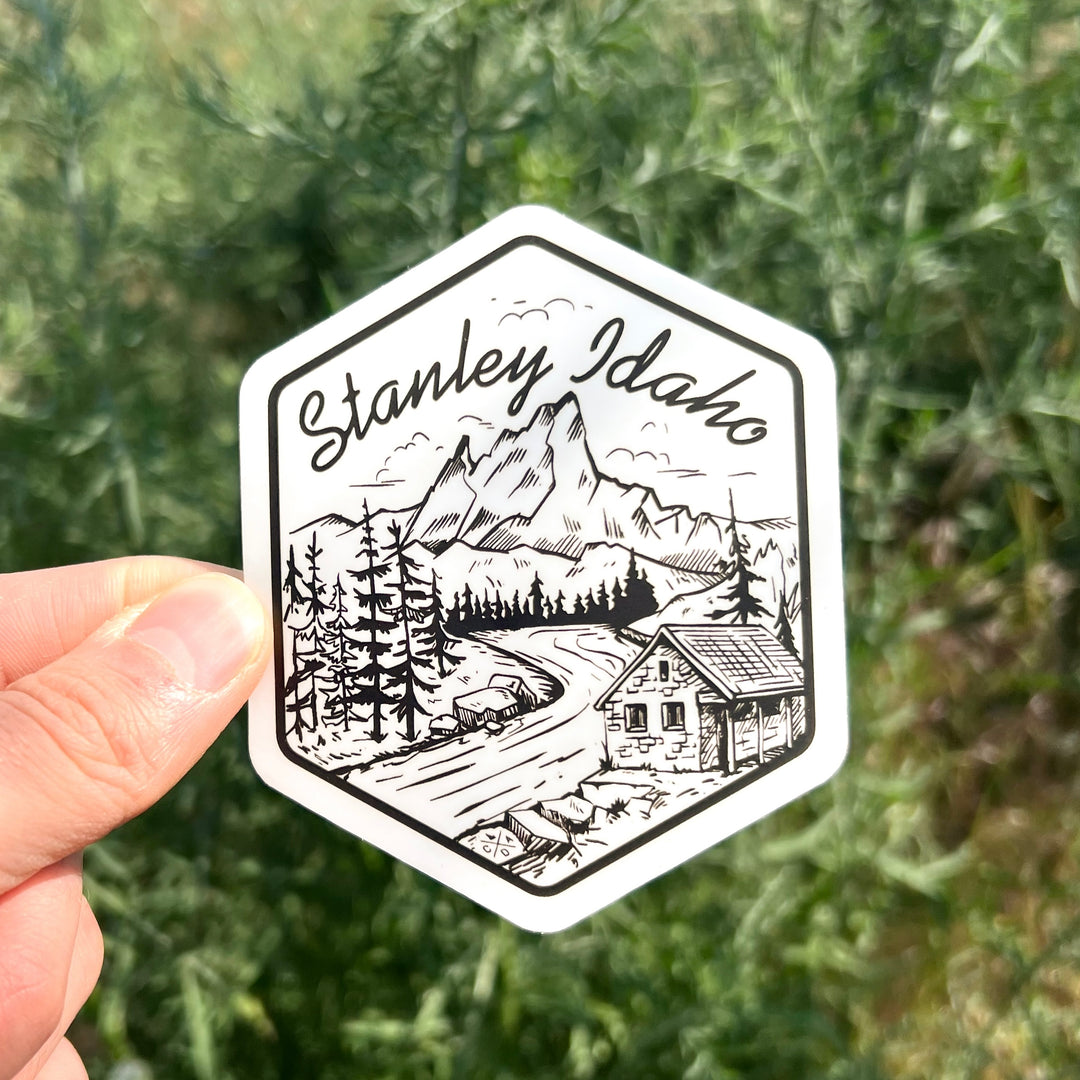 Stanley Idaho Hand Drawn Sticker – CDA IDAHO Clothing Company