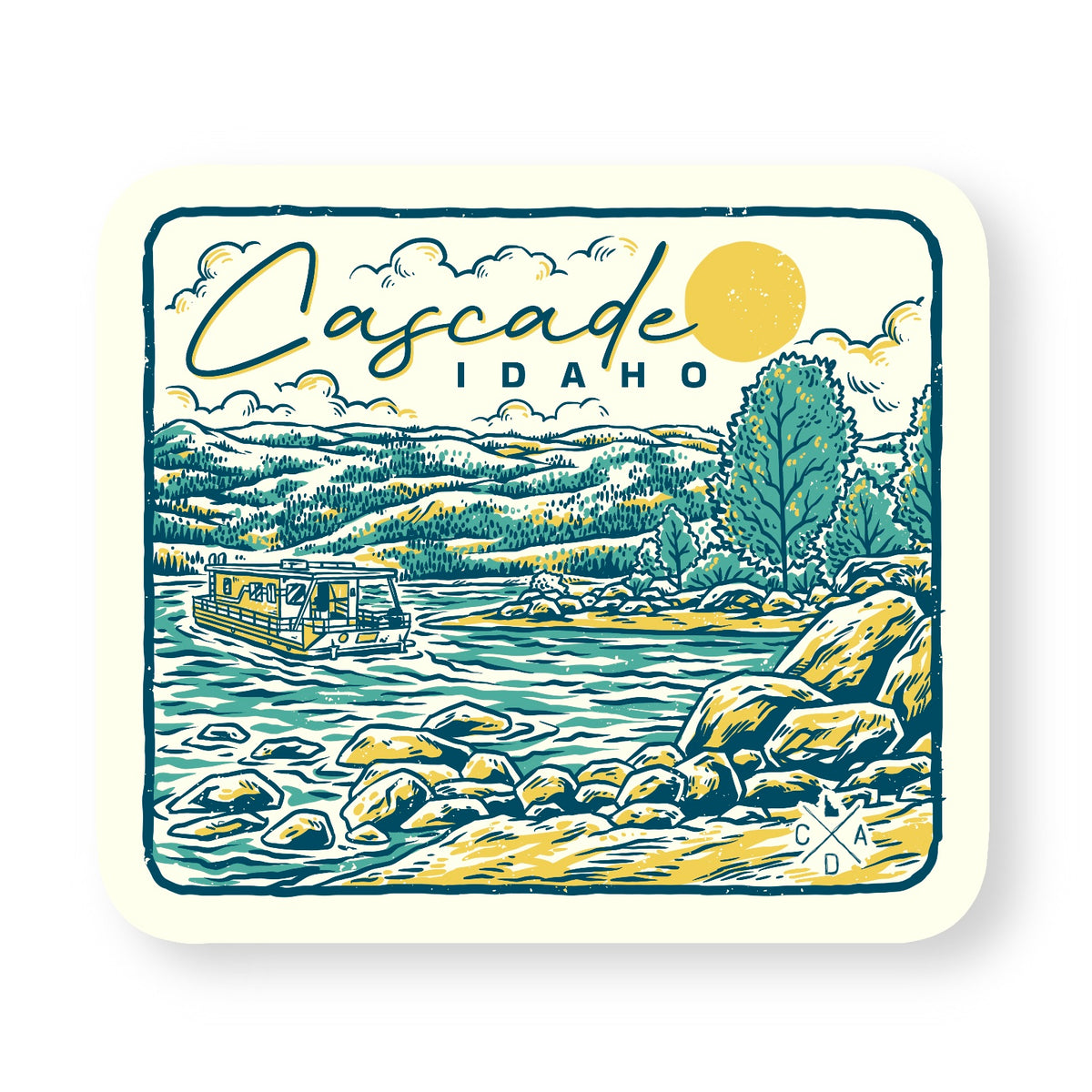 Lake Cascade Idaho Sticker – CDA IDAHO Clothing Company