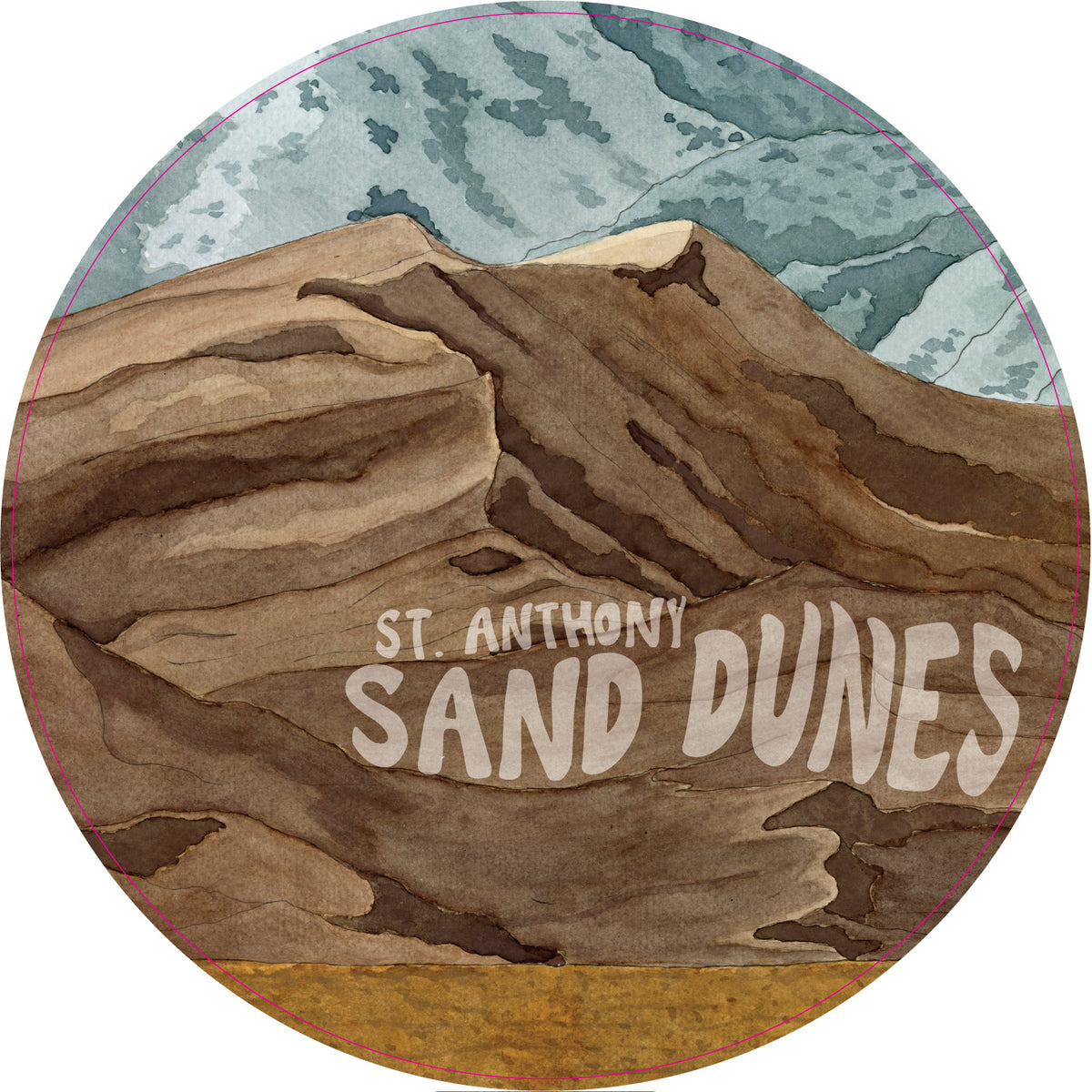 Watercolor St Anthony Sand Dune Sticker – CDA IDAHO Clothing Company
