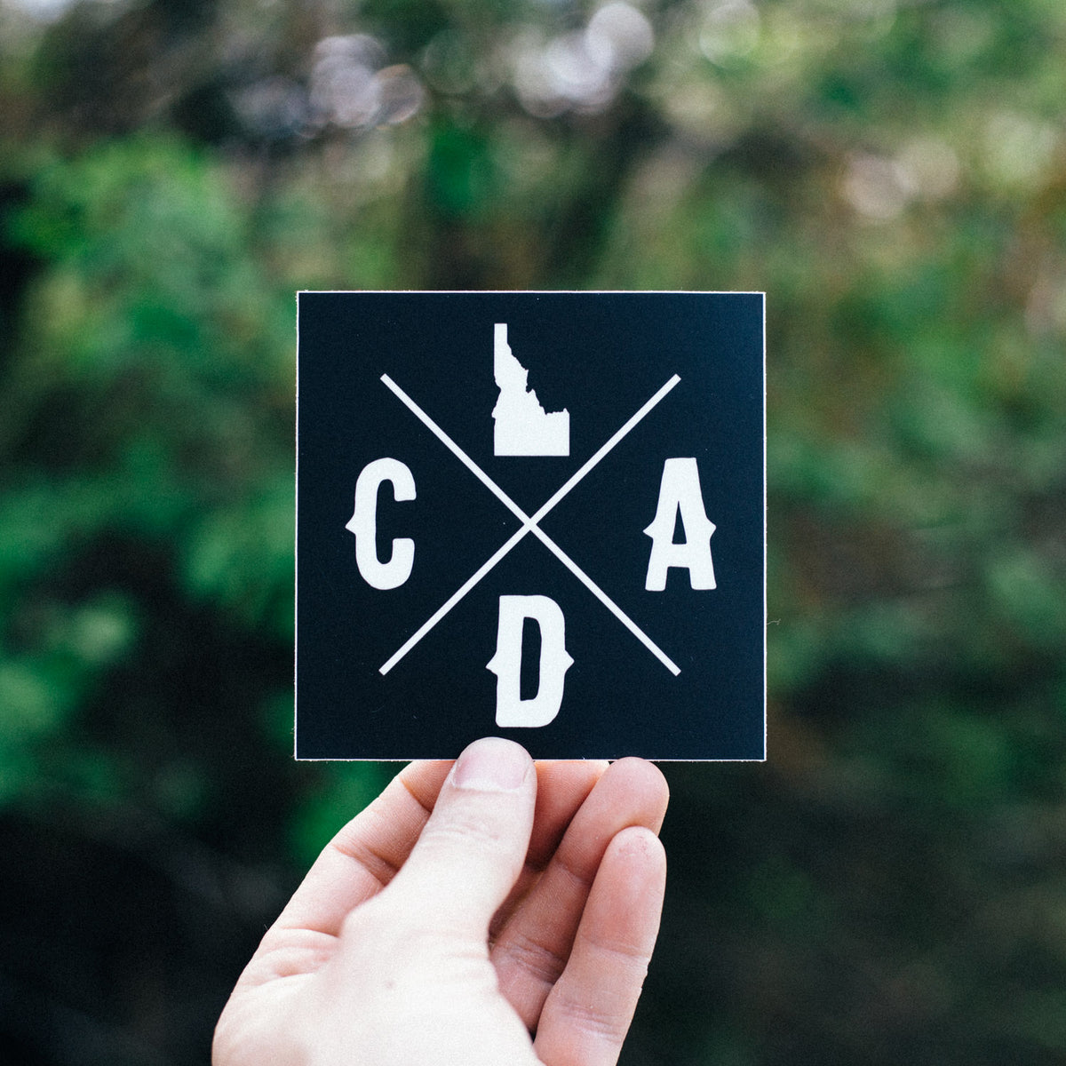 Bold CDA Idaho Logo Square Sticker – CDA IDAHO Clothing Company