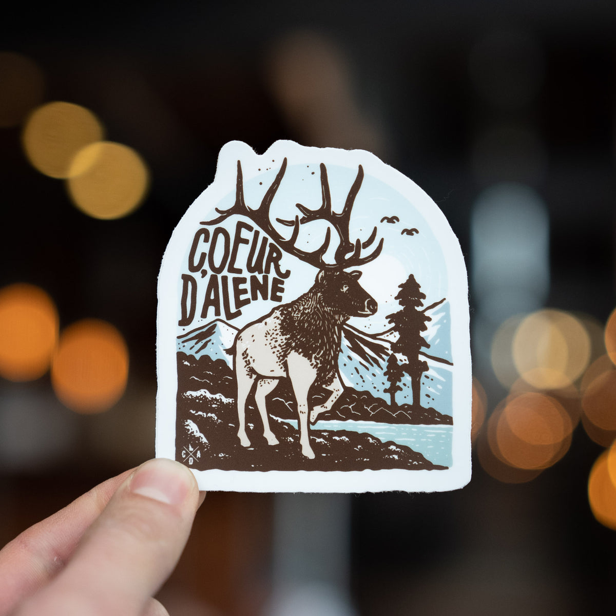 Coeur d'Alene Elk Sticker – CDA IDAHO Clothing Company