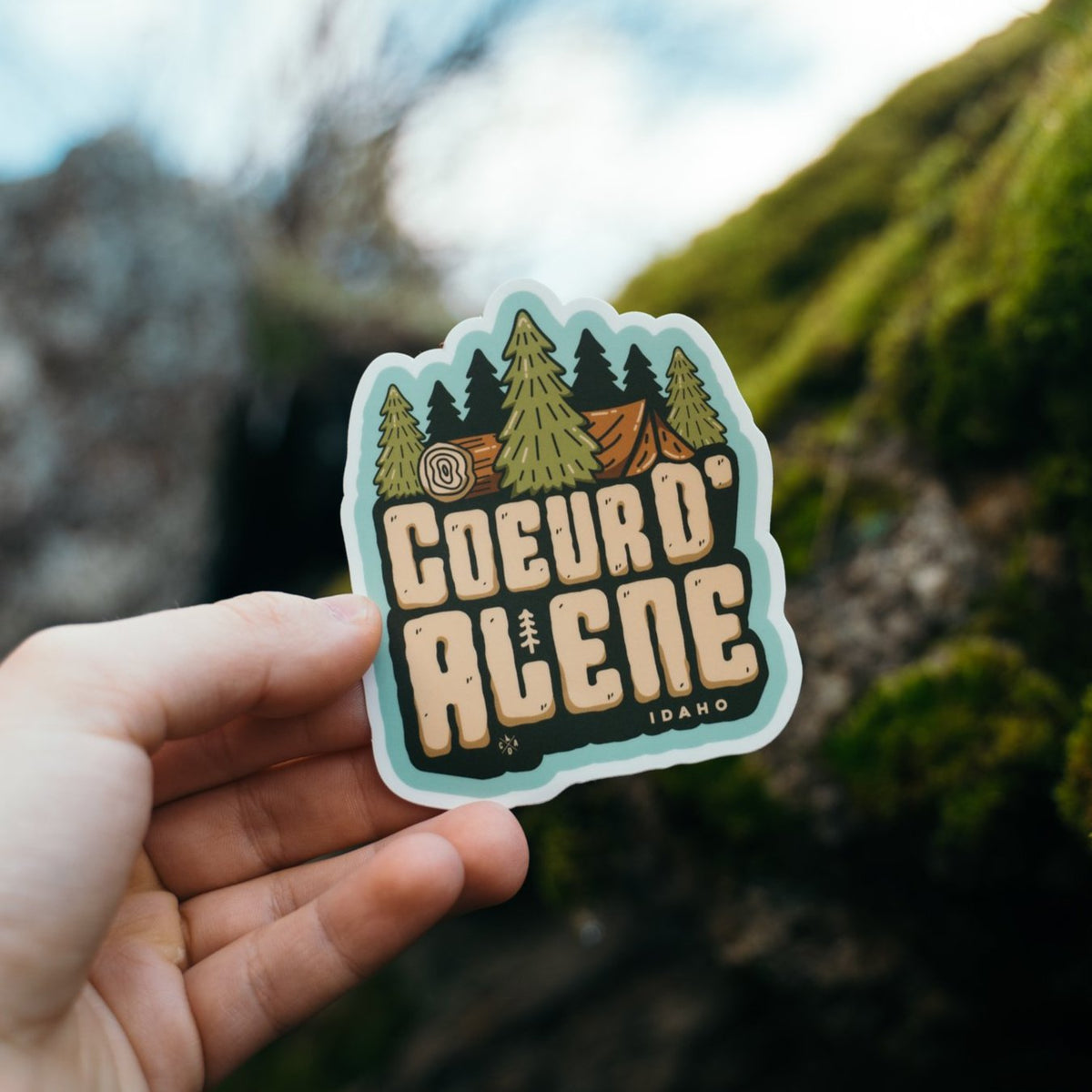 Coeur d'Alene In The Woods Sticker – CDA IDAHO Clothing Company
