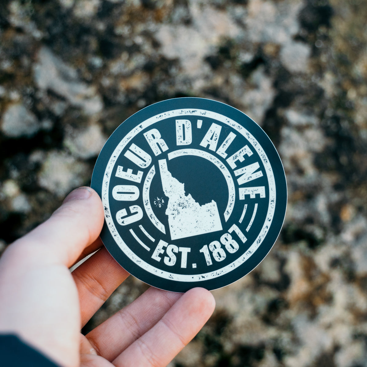 Coeur d'Alene Retro Records Sticker – CDA IDAHO Clothing Company