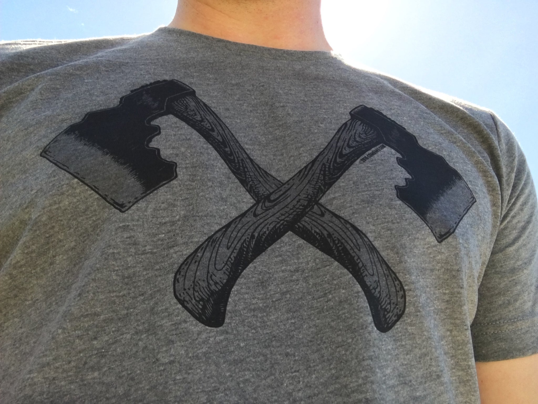Dual Idaho Hatchet Tee – CDA IDAHO Clothing Company