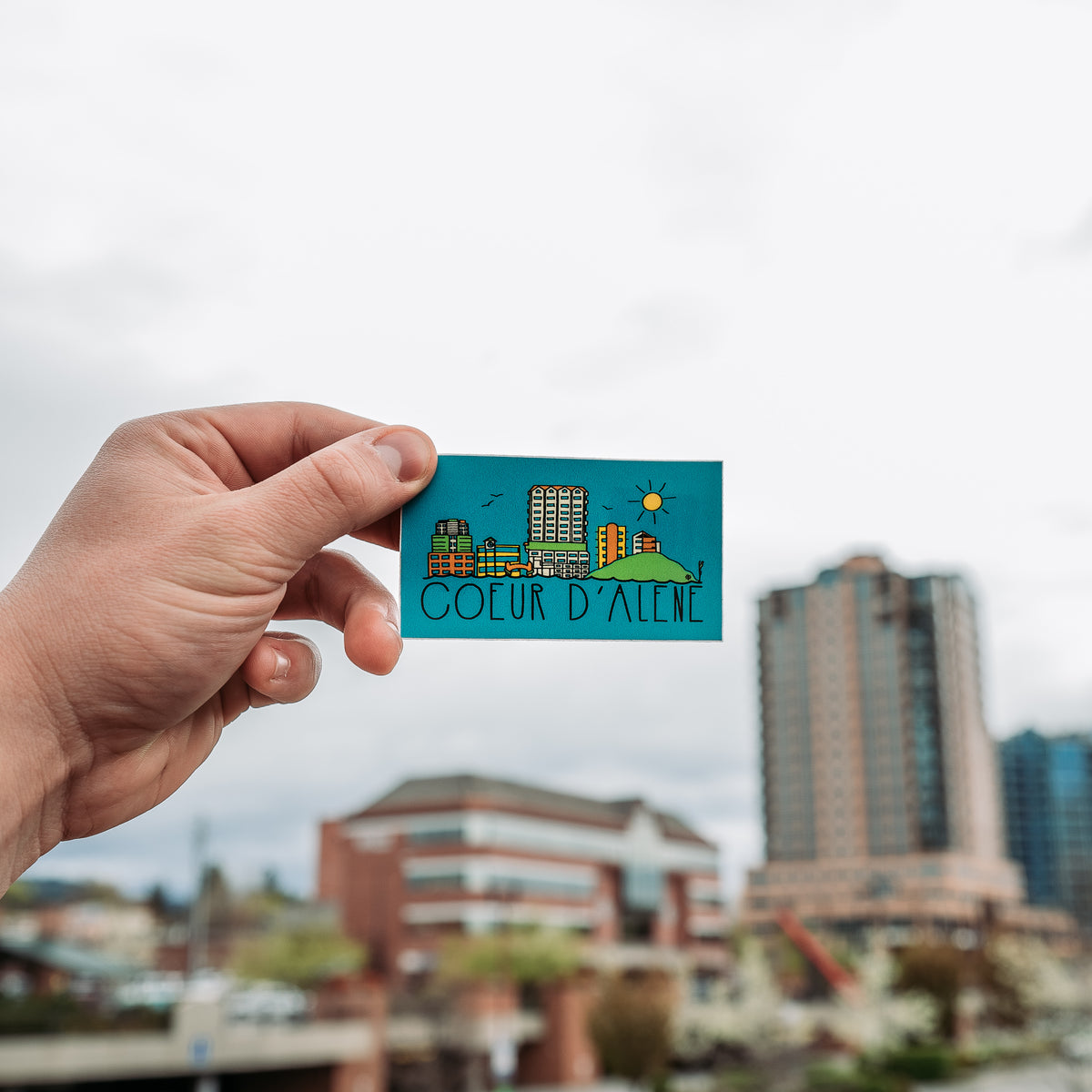 CDA Hand Drawn Skyline Sticker – CDA IDAHO Clothing Company