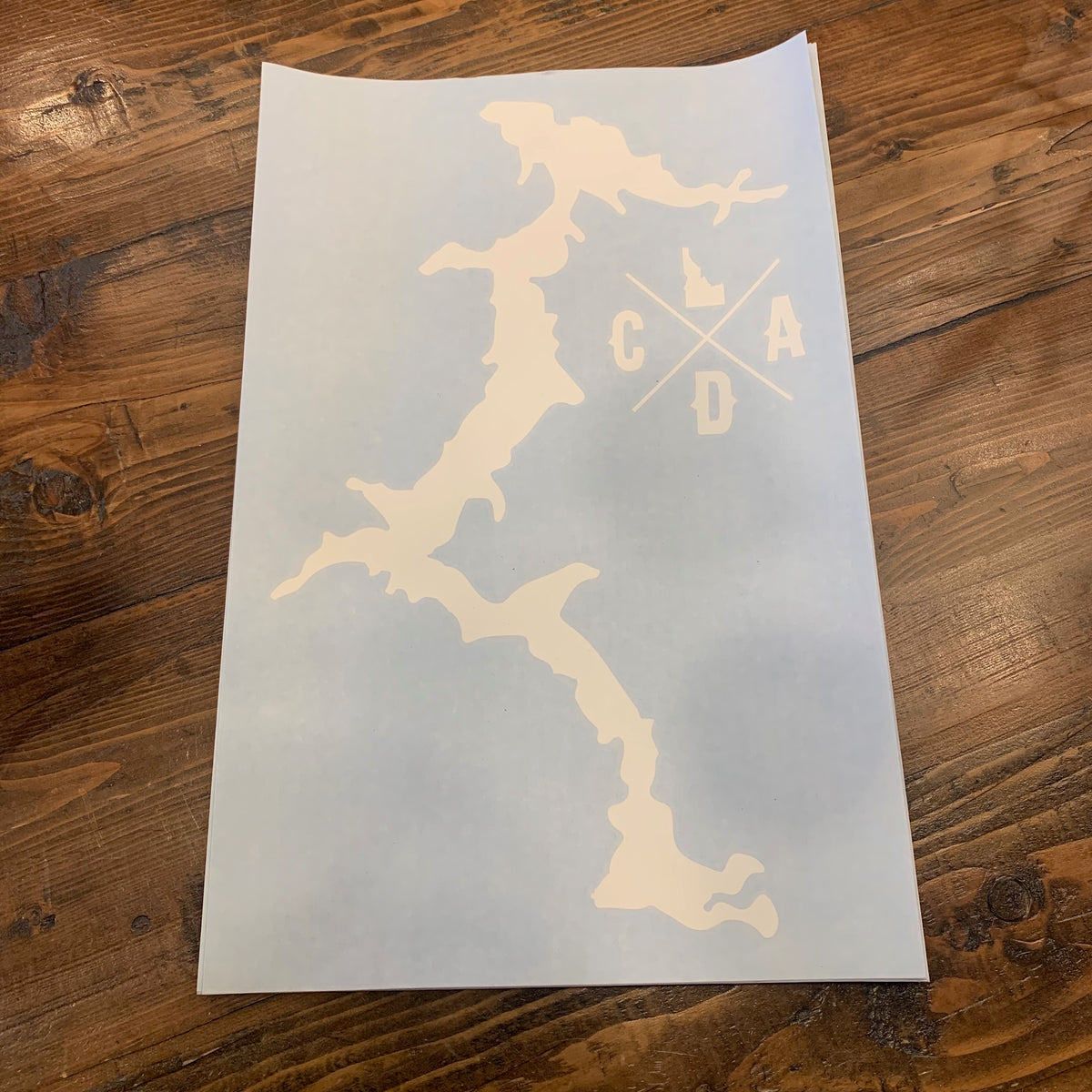 18" CDA Lake Decal – CDA IDAHO Clothing Company