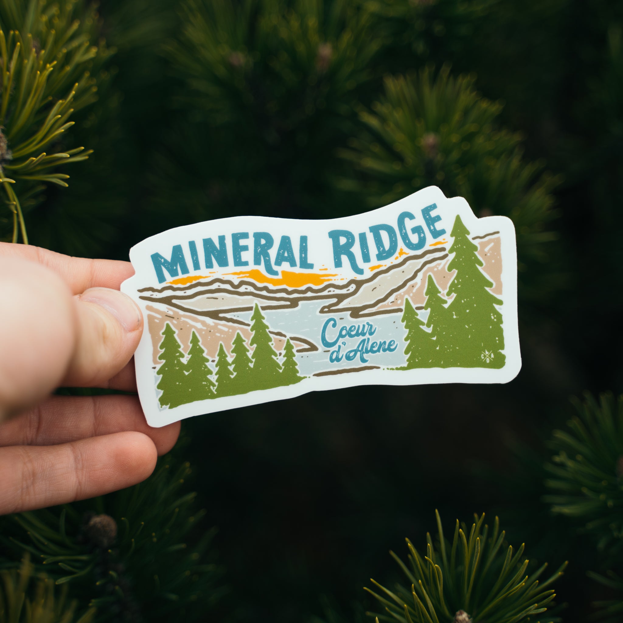 Mineral Ridge in Coeur d'Alene Idaho Sticker – CDA IDAHO Clothing Company