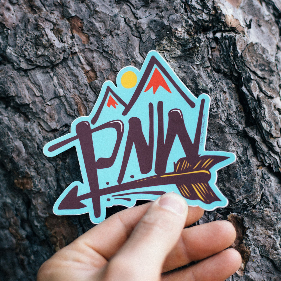 PNW Arrow Sticker – CDA IDAHO Clothing Company