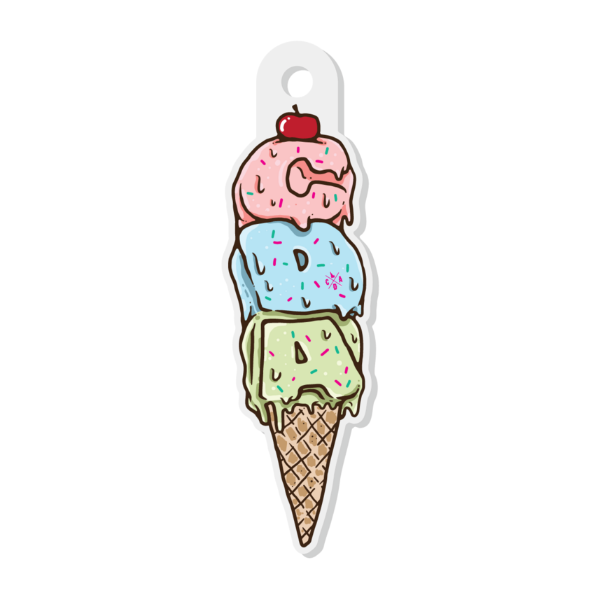 CDA Ice Cream Cone Keychain – CDA IDAHO Clothing Company