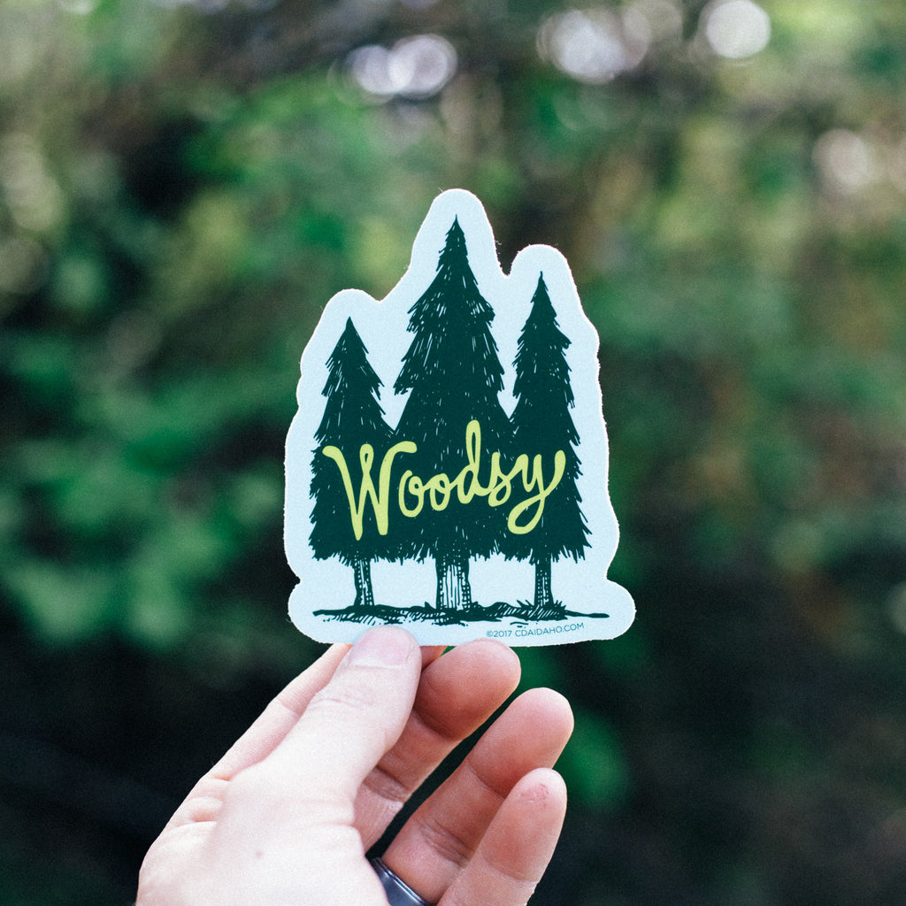 Woodsy Sticker – CDA IDAHO Clothing Company