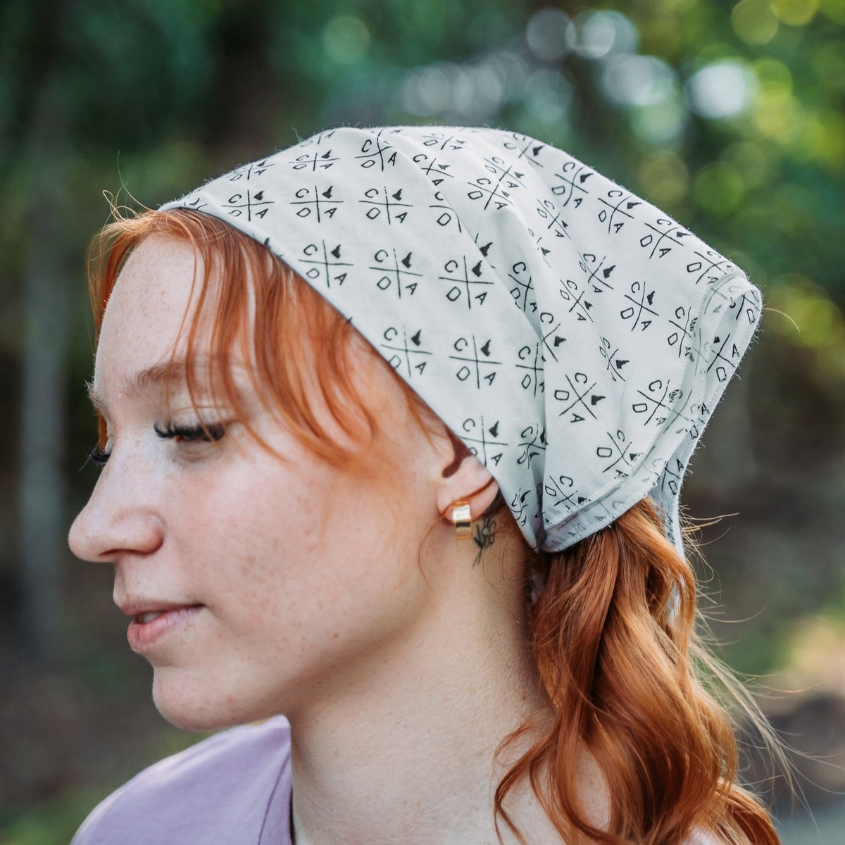 CDA Logo White Background Bandana – CDA IDAHO Clothing Company
