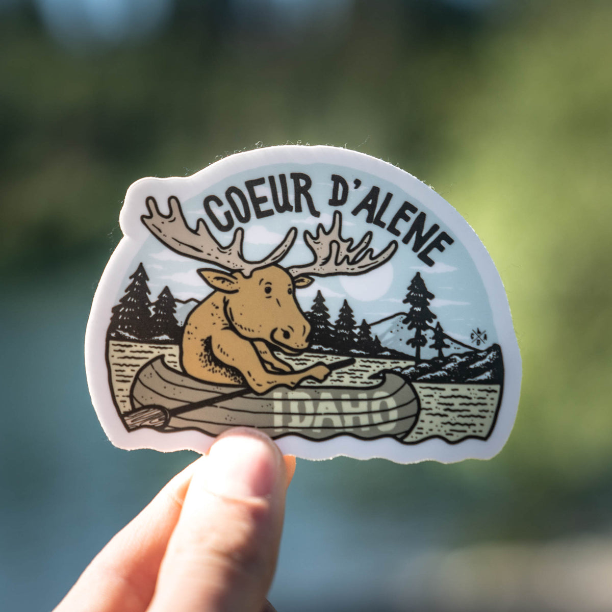 CDA Moose In A Canoe Sticker – CDA IDAHO Clothing Company