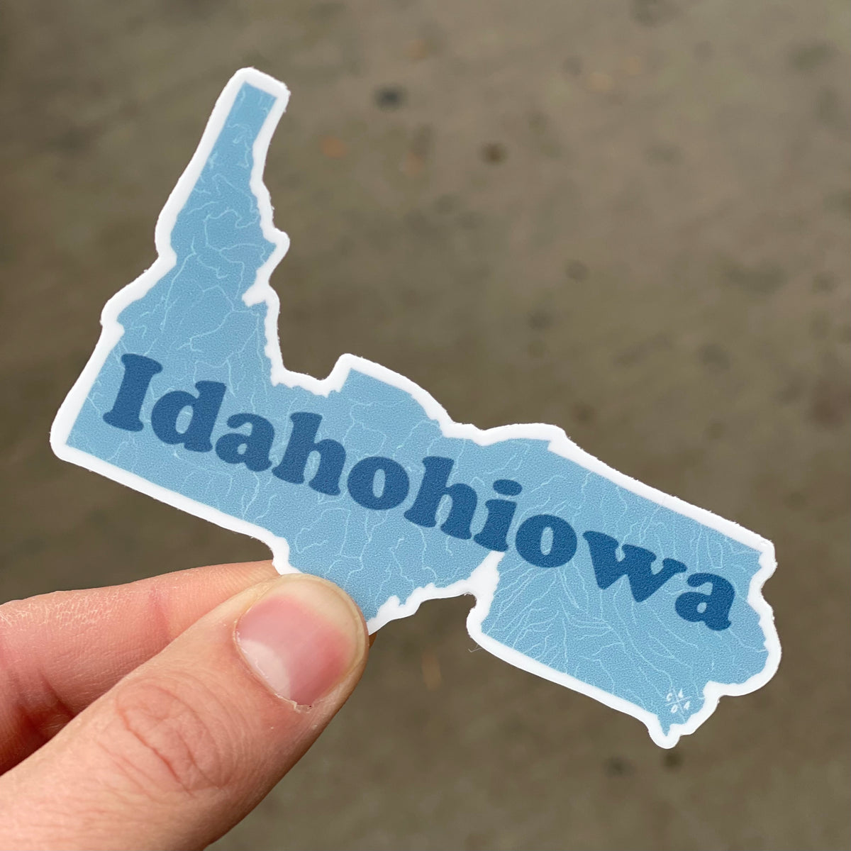 Idahohiowa Sticker – CDA IDAHO Clothing Company